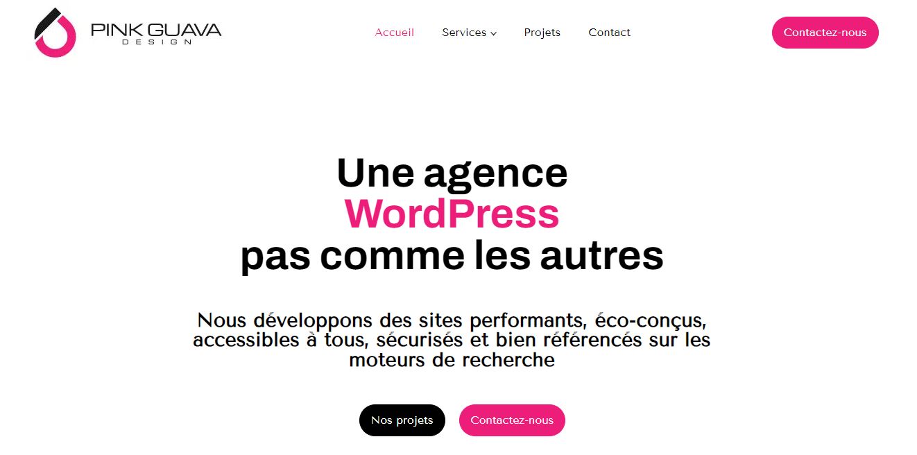 Design et développement Site WordPress - Paris & Nantes - Pink Guava Design